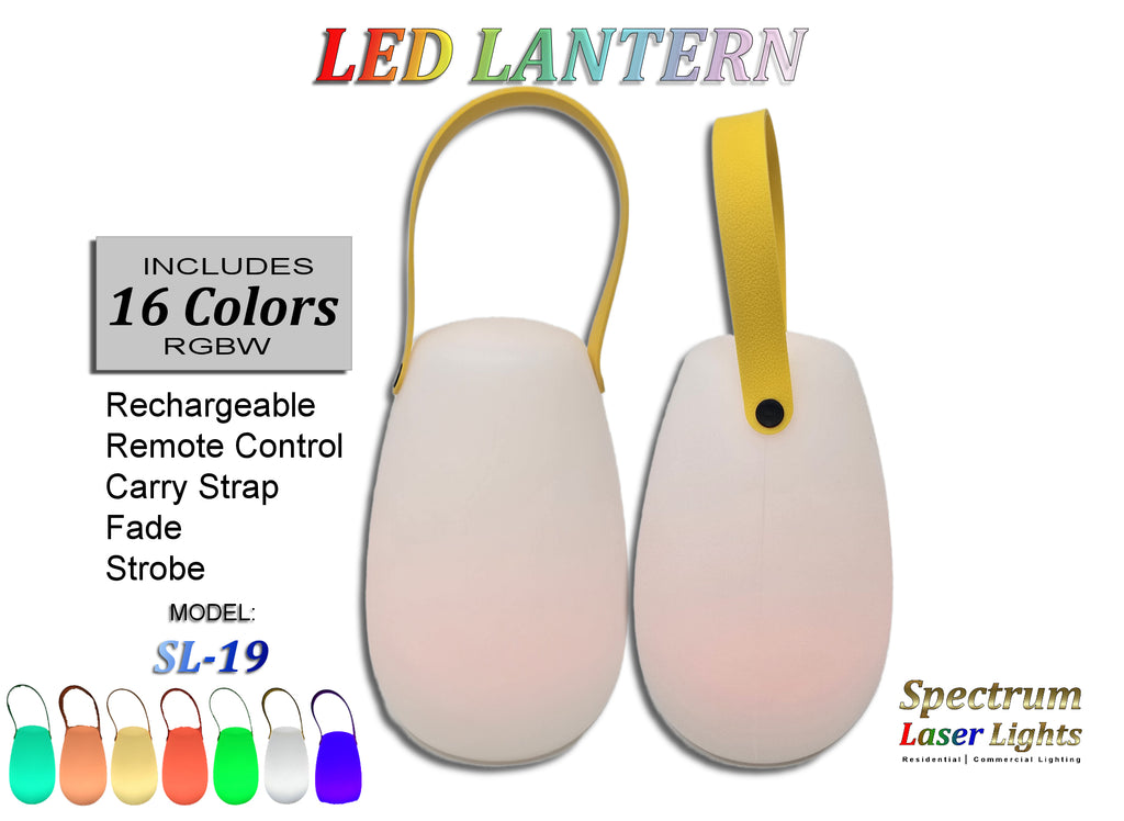 LED Lantern - RGBW- Outdoor and Indoor Light - Rechargeable Waterproof ...