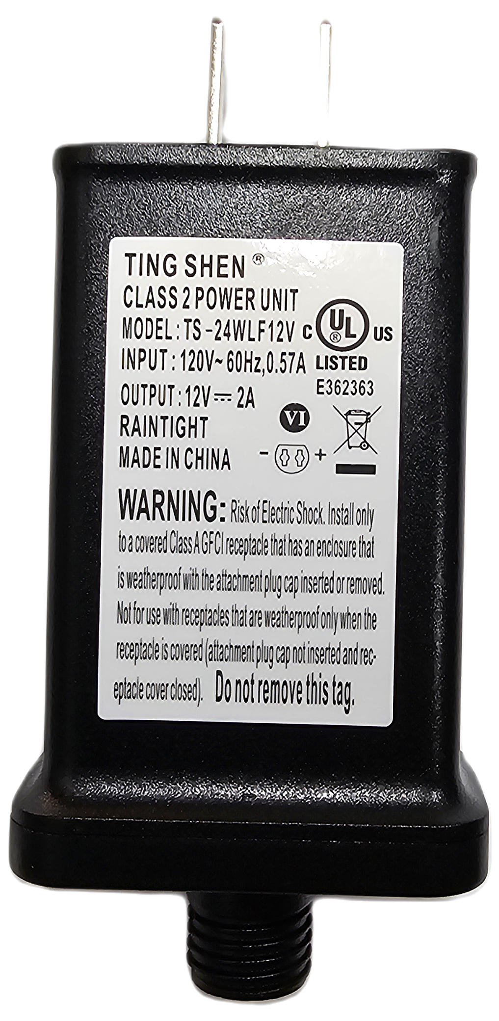 Replacement Power Adapter TING SHEN TS-24WLF12V-A-TIP – Spectrum Laser ...