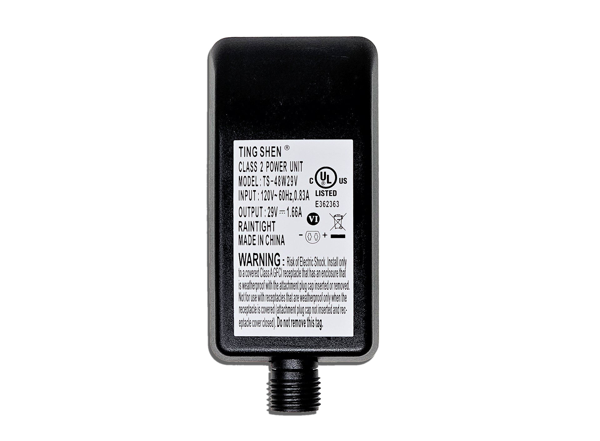 TING SHEN 29 volt 1.66A LED Class 2 Power Supply TS-48W29V - C-TIP ...