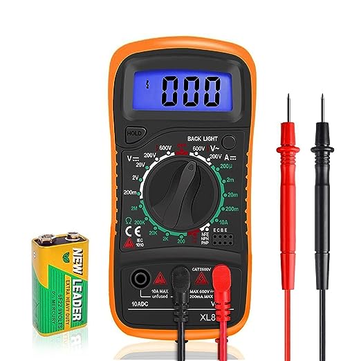 Digital Multimeter / Volt Meter - Power Adapter, Cable - Circuit Teste ...