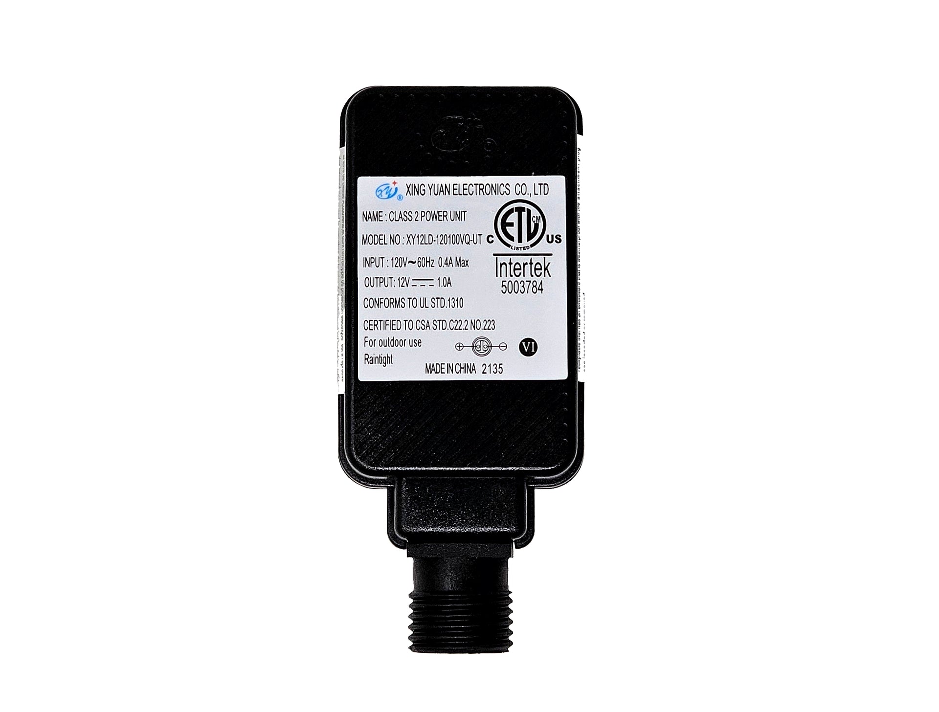 Xing Yuan 12v 1.0A Power Adapter Connection TIP B | INTERTEK 5003784 X ...