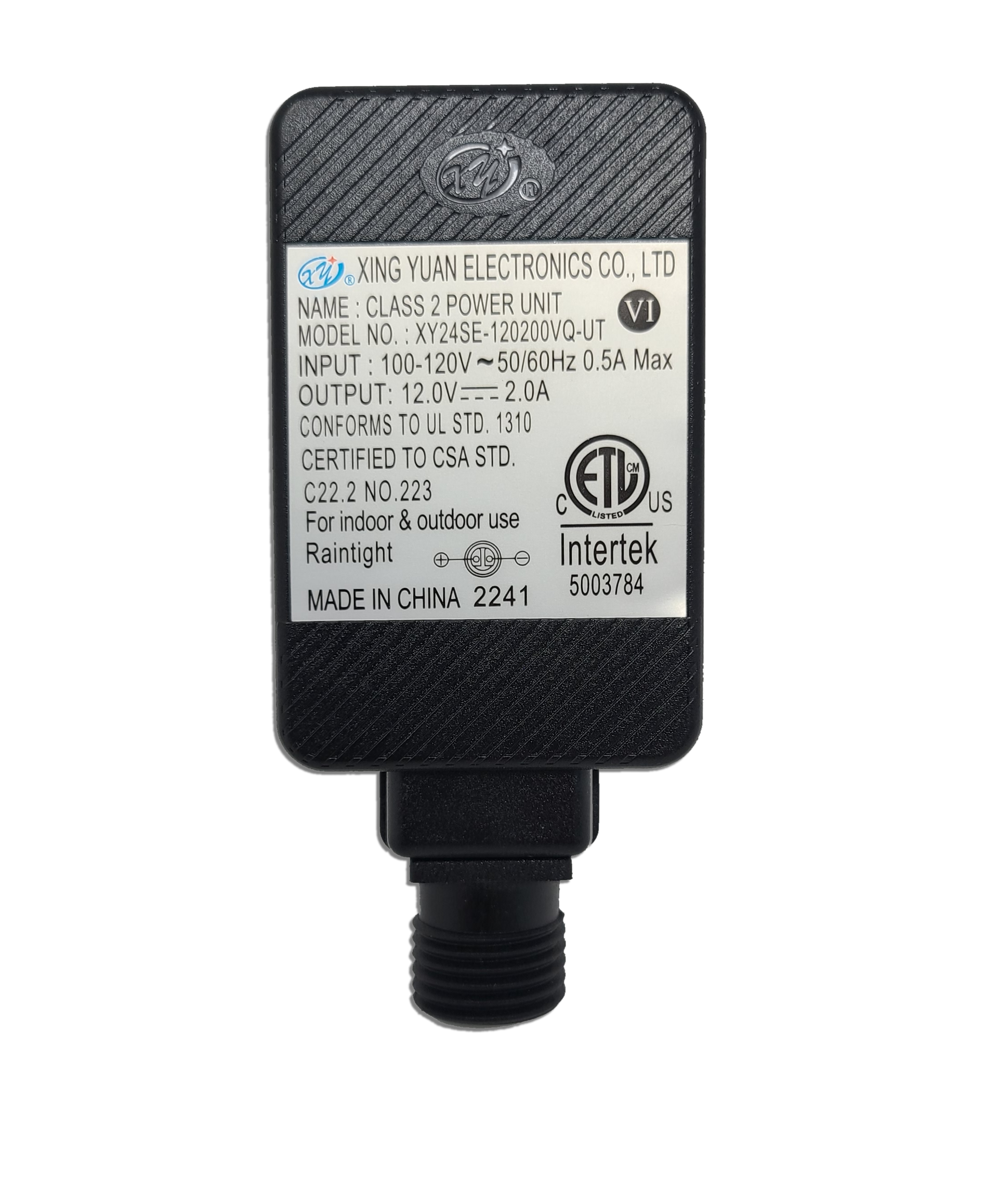 Xing Yuan 12v 2A Power Adapter Connection TIP B | INTERTEK 5003784 ...